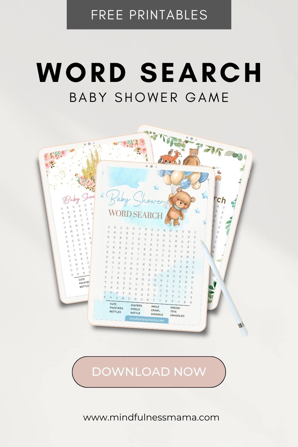 Free Printable Baby Shower Word Search Game (with Answers ...